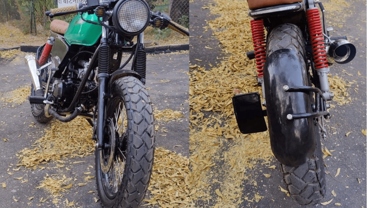 Splendor bike modified Cafe Racer By Imran Custom Bike Hero Honda ...
